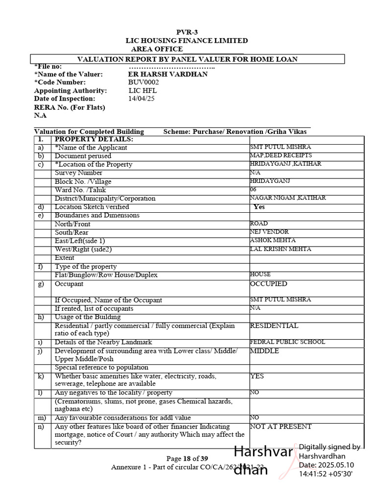DIPAK MISHRA (2) | PDF | Real Estate Appraisal