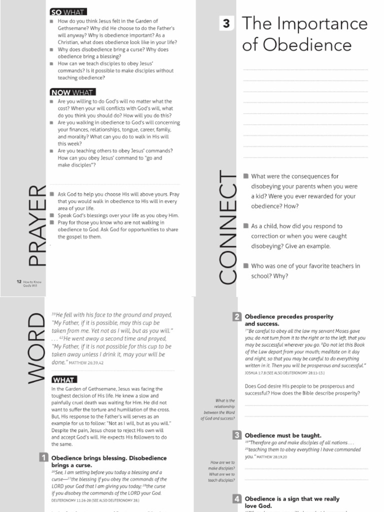 How To Know Gods Will The Importance of Obedience | PDF
