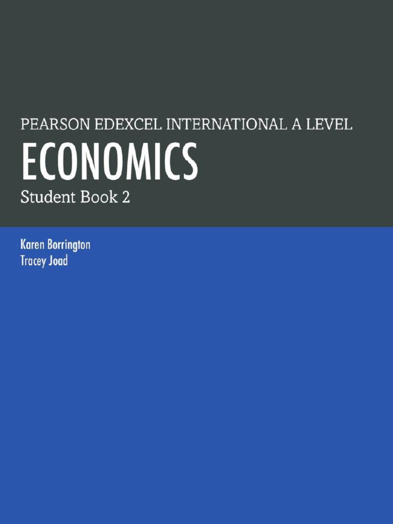 Edexcel International As A Level Economics Student Book 2 PDF Free | PDF