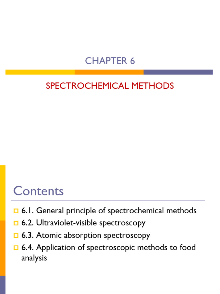 CHAPTER 6 - SPECTROCHEMICAL ANALYSIS-Handout 2 | PDF | Absorbance ...