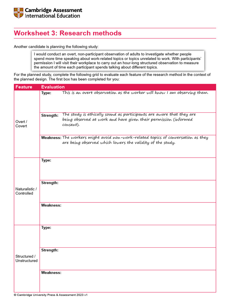 Overt Observation in Workplace Study | PDF