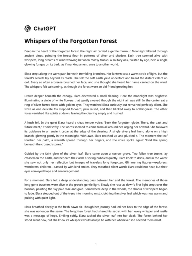 Whispers of The Forgotten Forest | PDF | Coffee | Drink