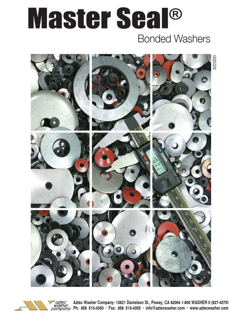 Astec Washers - Master Seal Bonded Washers Catalog | PDF | Corrosion ...