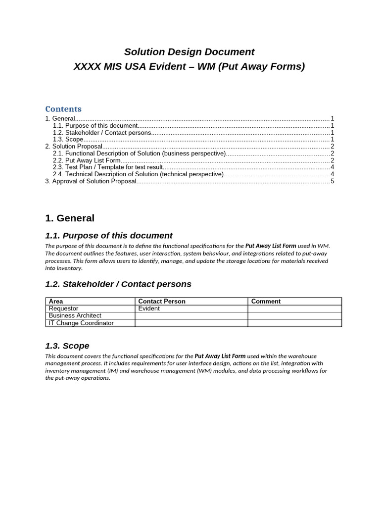 WM - FS - Put Away | PDF | Specification (Technical Standard ...
