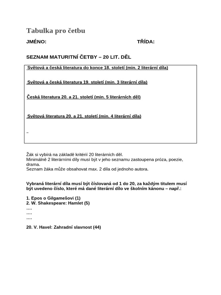 932 Tabulka Cetba 2024 | PDF