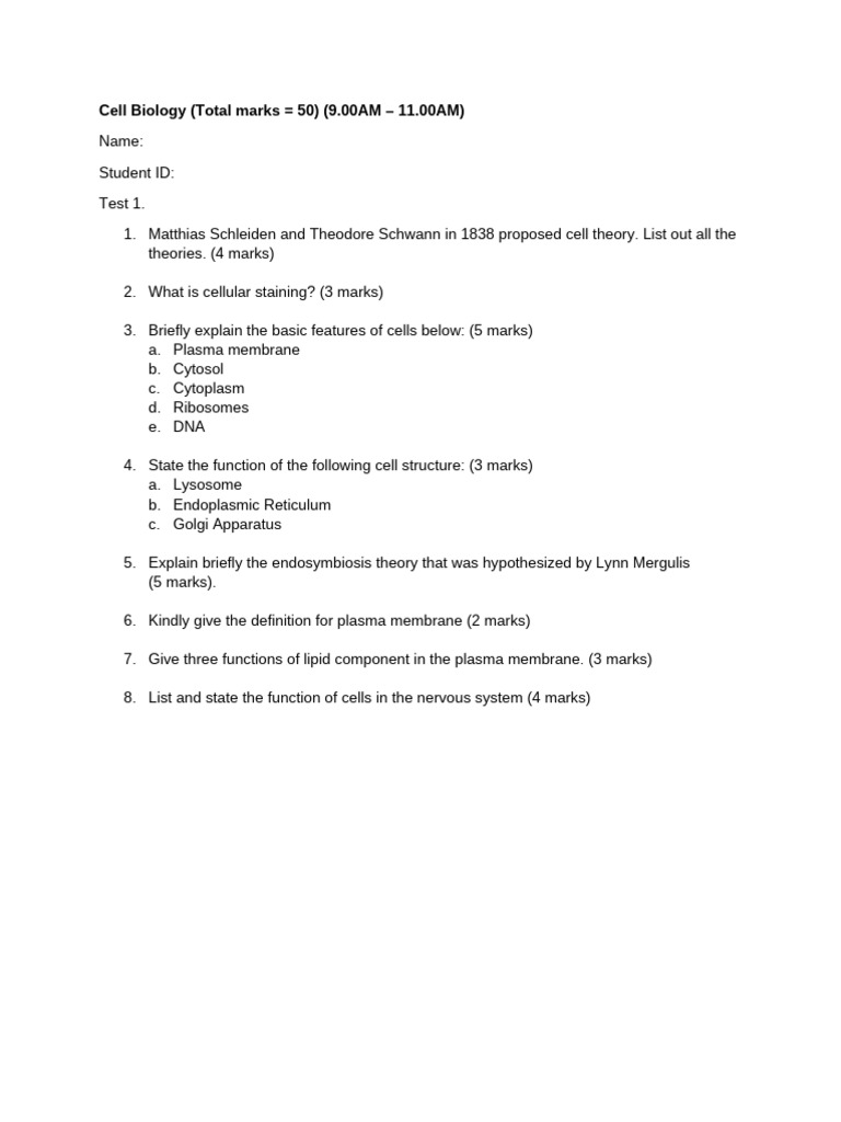 Test 1 Question | PDF