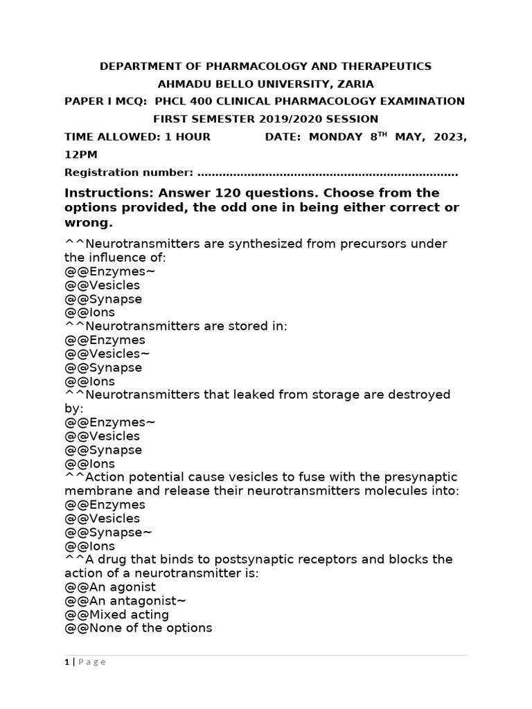 Systemic PHCL MCQ Sample 1 | PDF | Mental Disorder | Bioavailability