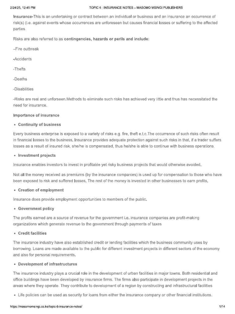 Insurance Commerce Notes | PDF