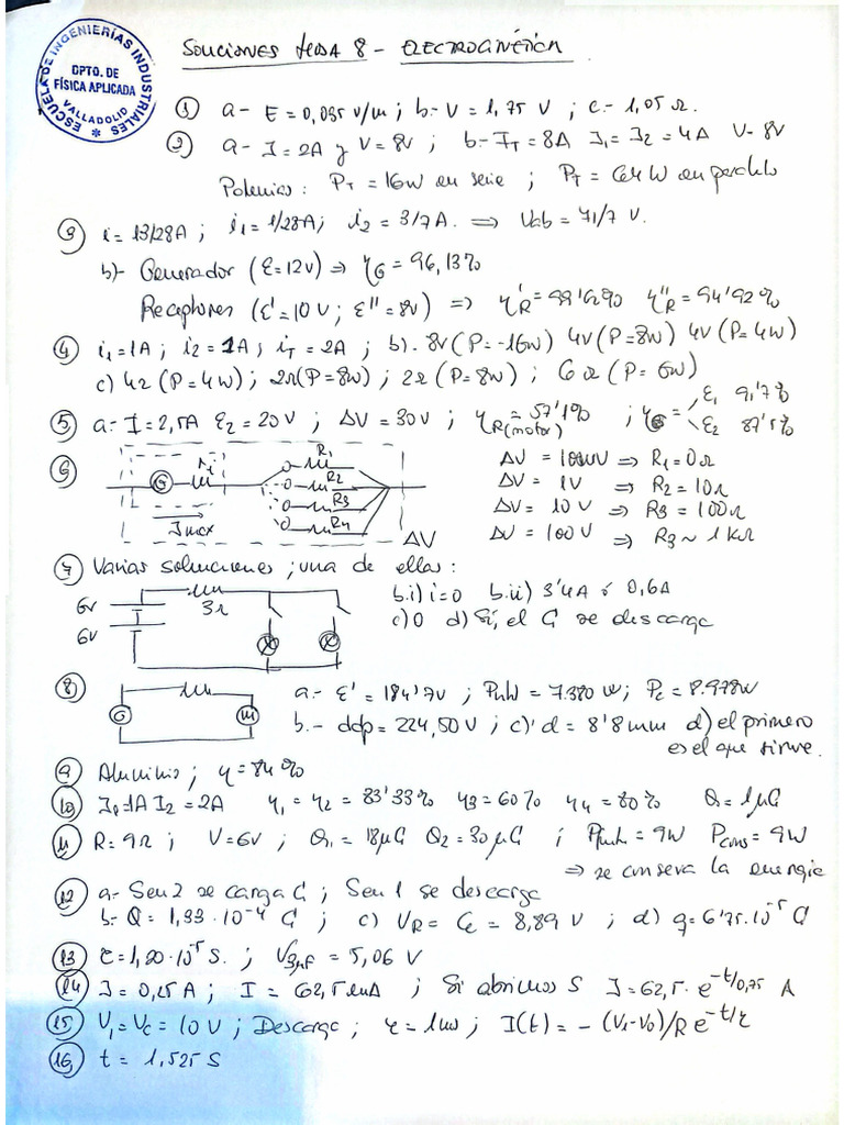 Soluciones Hoja 8 | PDF