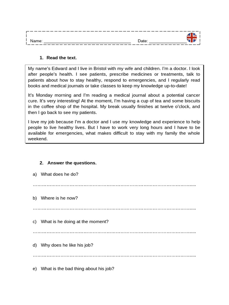 Present Simple or Continuous On The Text | PDF