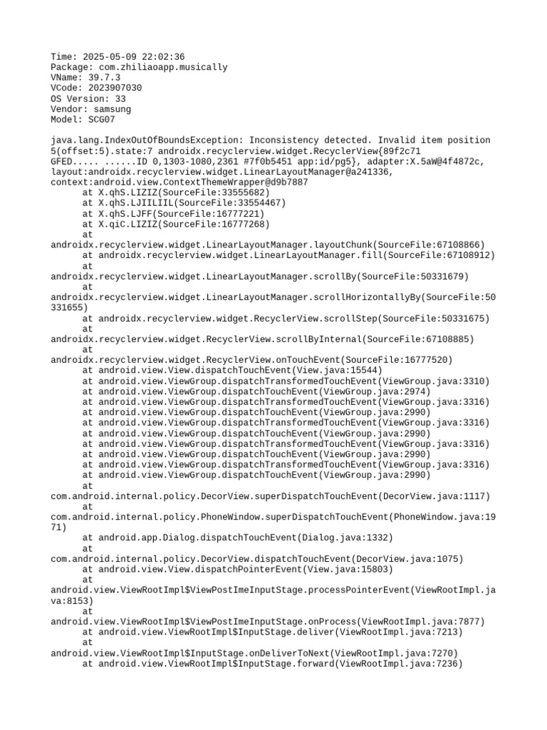 Error Log Jy.x.separation - Vegx.oqsq | PDF | Mobile Computers | Smartphone