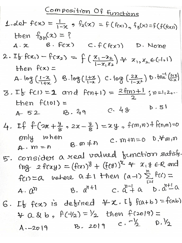 Composition of Functions | PDF