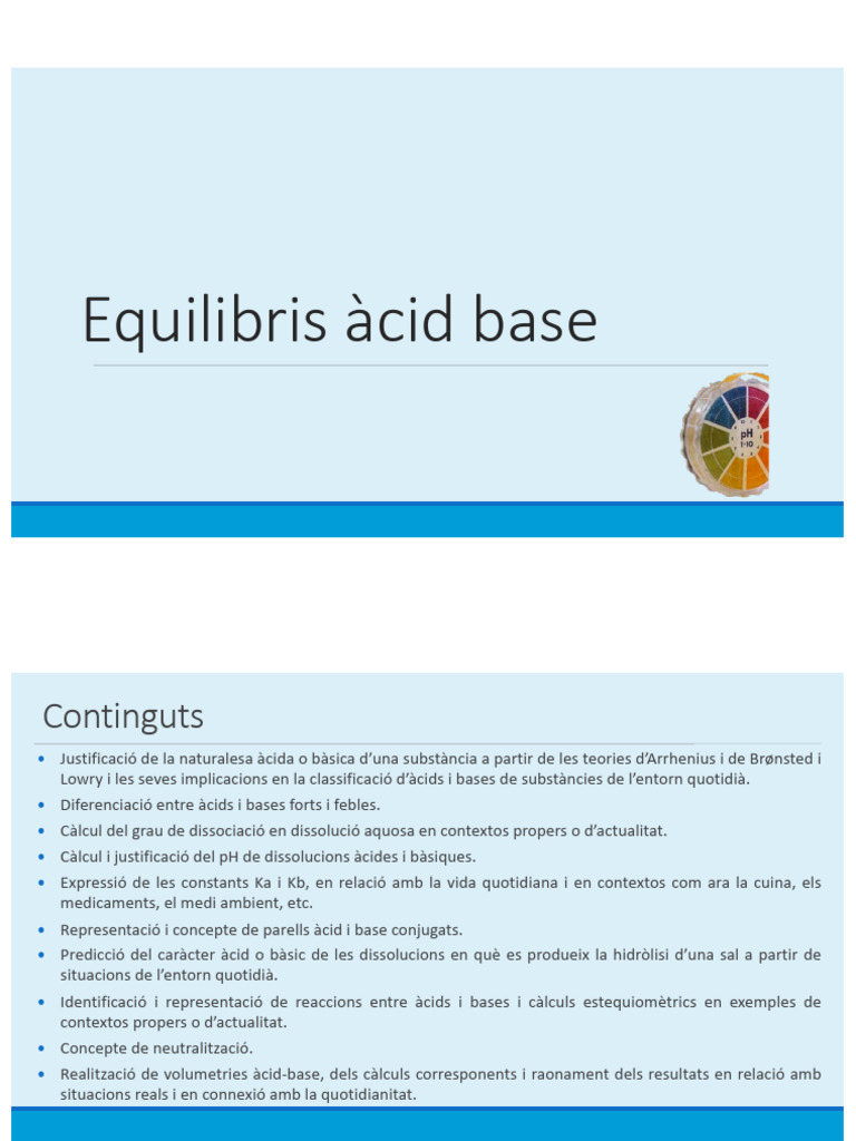 2.4 Reaccions Ã Cid Base | PDF