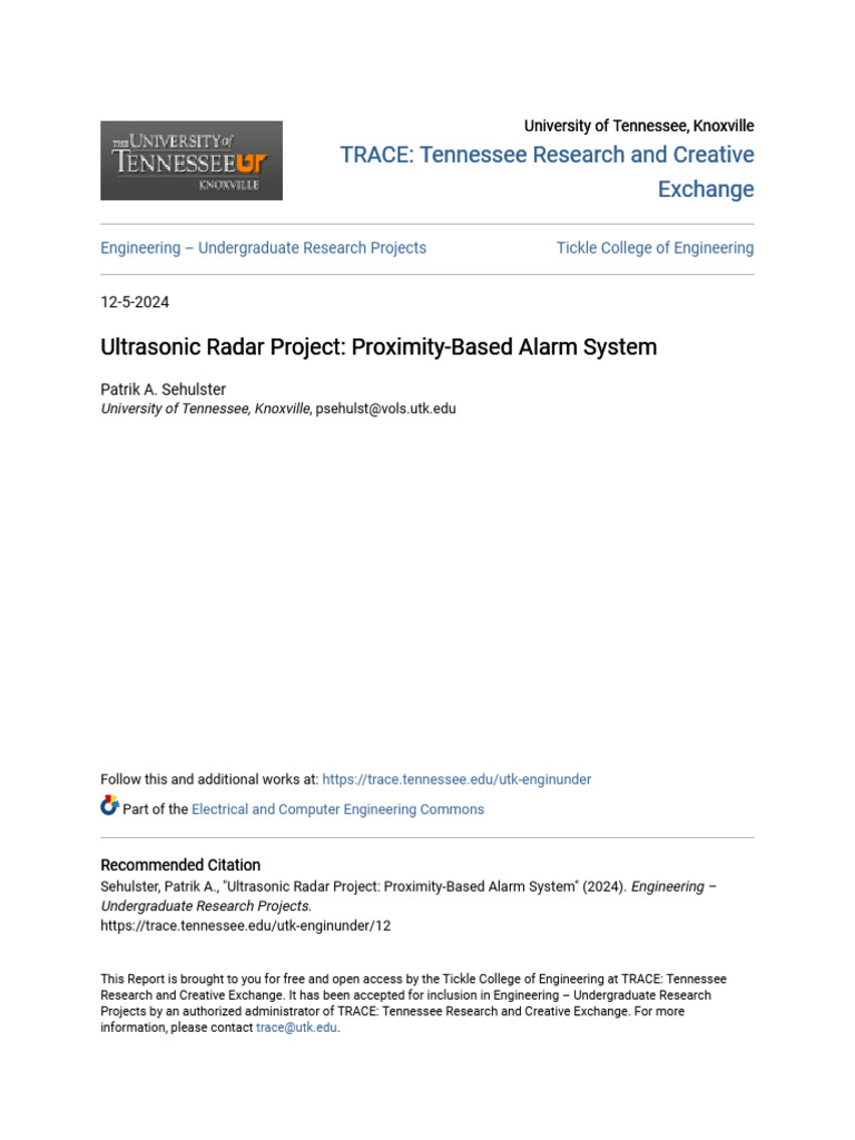 Ultrasonic Radar Project Proximity Based Alarm System Pdf Arduino String Computer Science