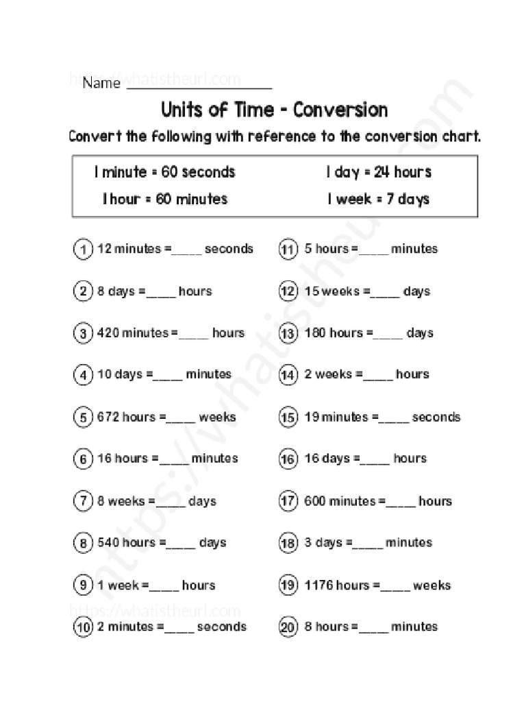 UNITS OF TIME | PDF