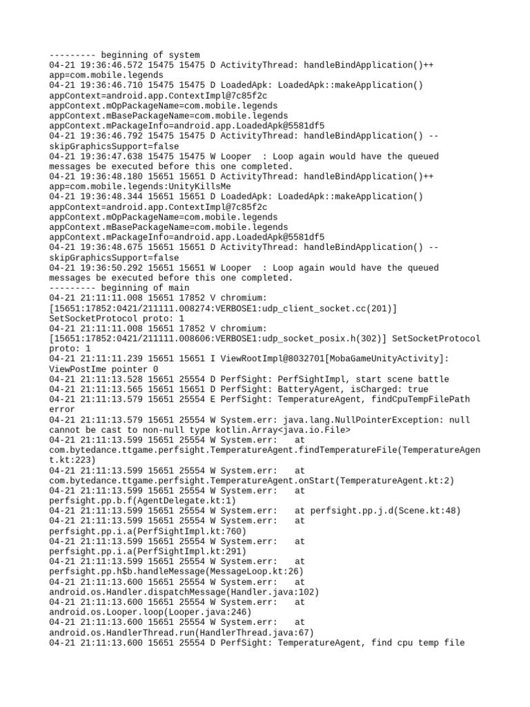 ML Logcat 1745250669676 | PDF | Computer Programming | Computing