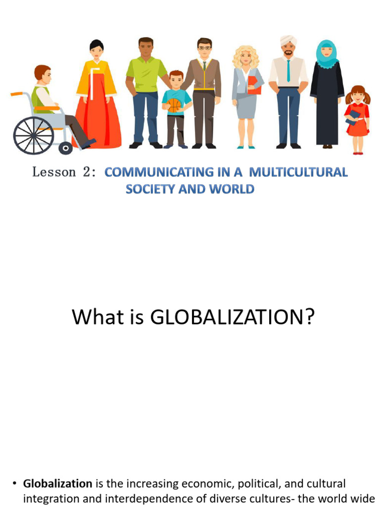 Lesson 2 Communicating in a Multicultural Society and World | PDF ...