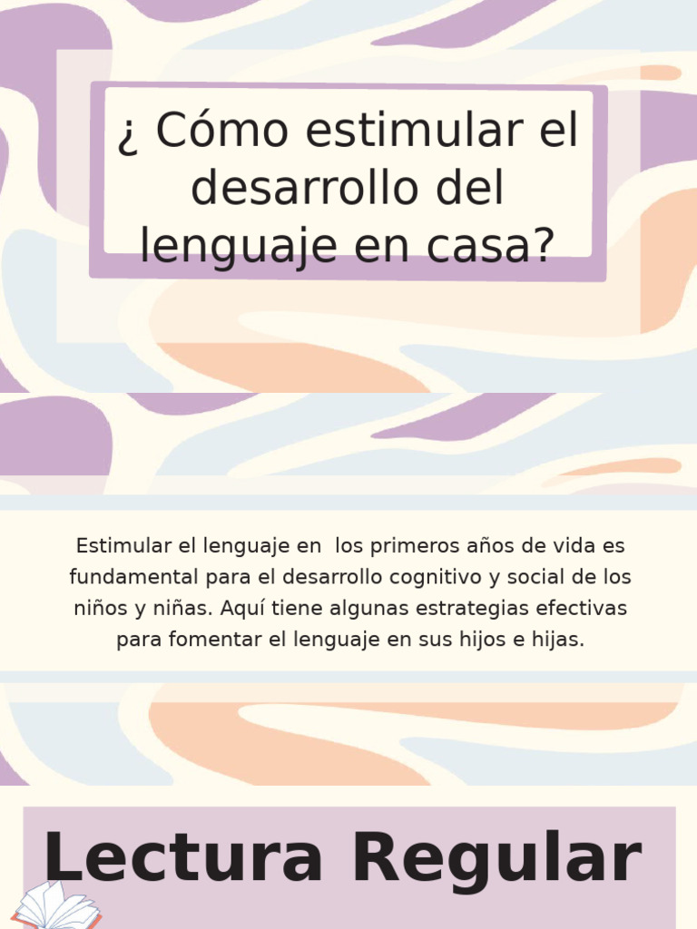 ¿ Cómo estimular el desarrollo del lenguaje en casa página | PDF ...