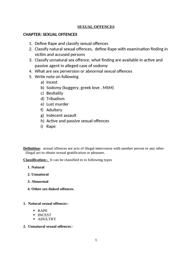 Chapter 14 Sexual Offences | PDF | Rape | Sex And The Law