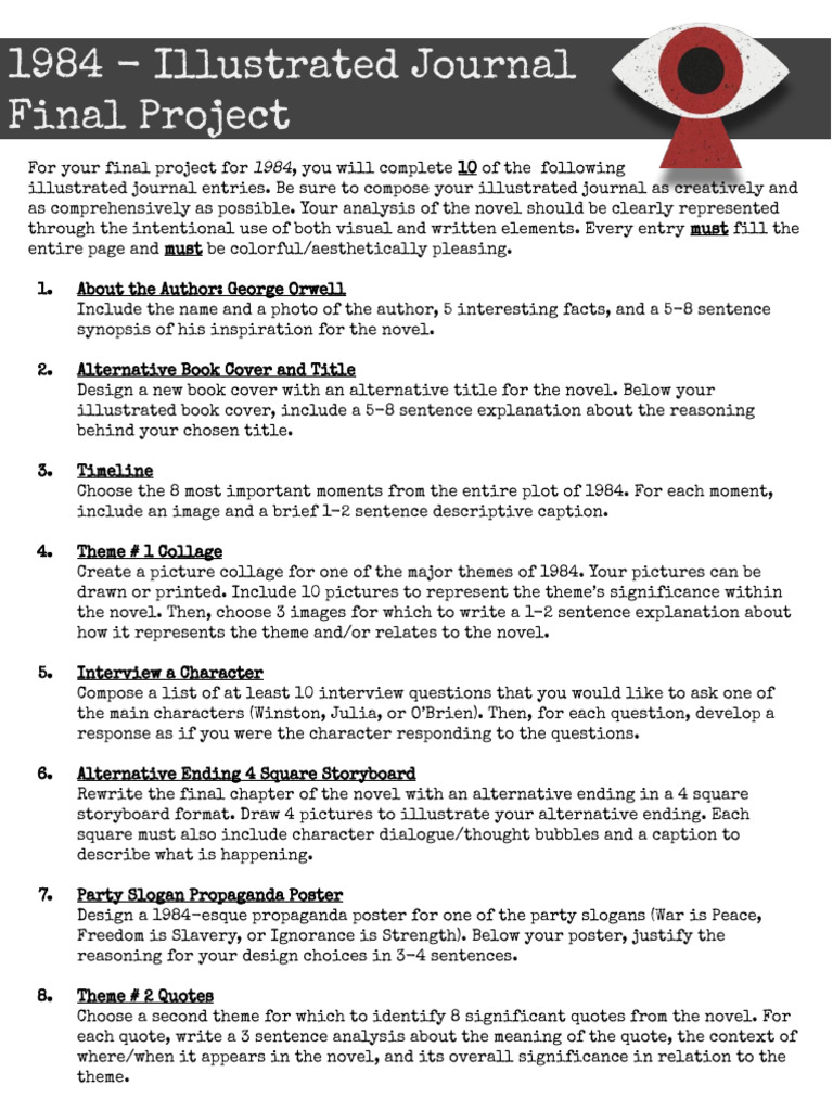 Illustrated Journal for 1984 Project | PDF