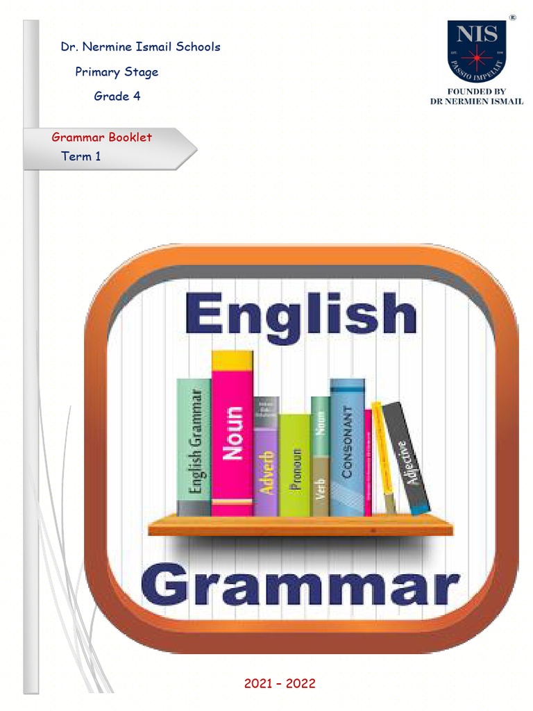 Grade 4 Grammar Booklet: Term 1 | PDF | Noun | Adjective