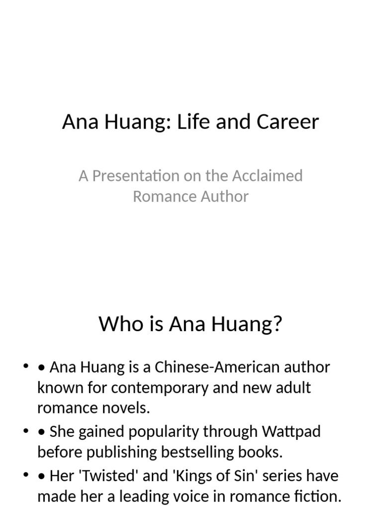 Ana Huang: Acclaimed Romance Author | PDF