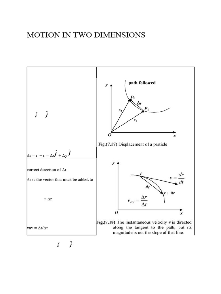 Motion in Two Dimensions | PDF