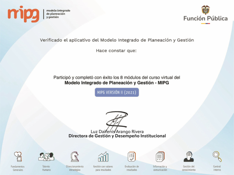 Modelo Integrado de Planeación y Gestión - MIPG | PDF