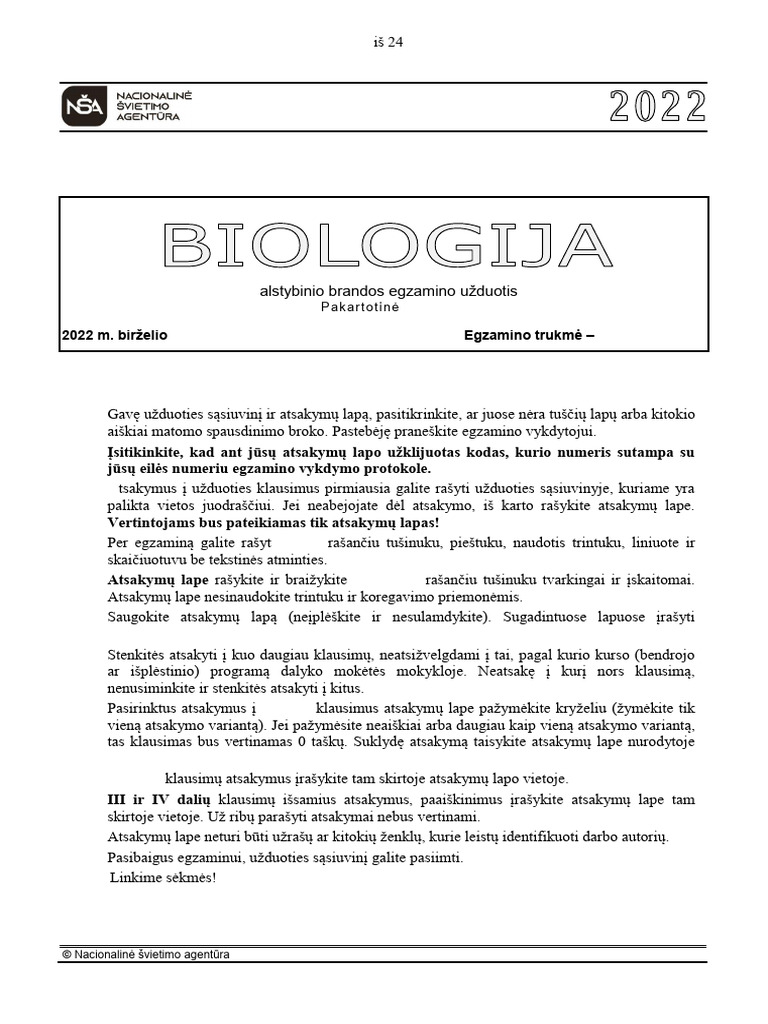 Bio Vbe 2 2022 | PDF