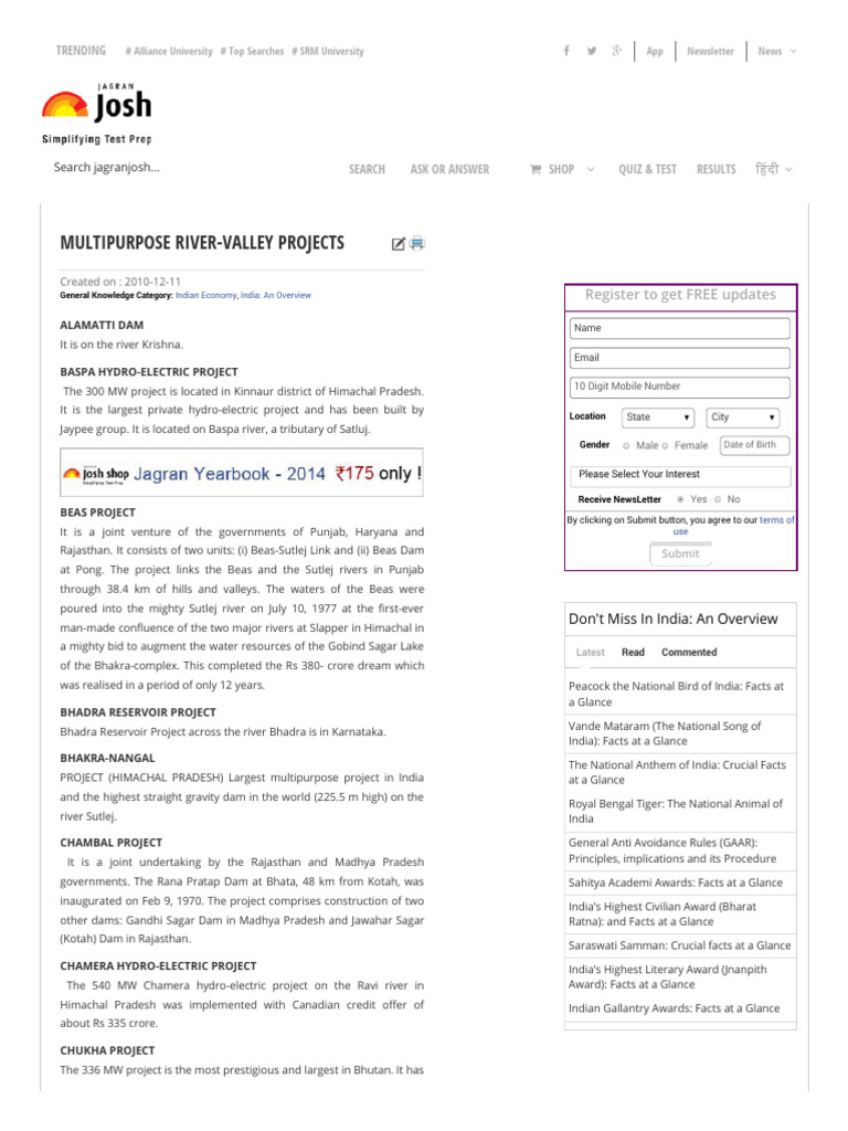 Multipurpose River-Valley Projects | PDF | Earth Sciences | Landscape