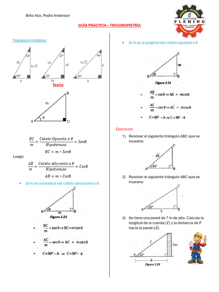 Guía Práctica de Trigonometría | PDF | Triángulo | Geometría euclidiana
