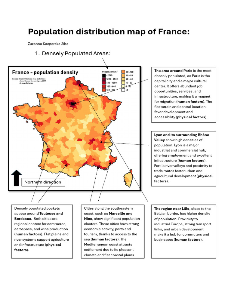 France Population Density Overview | PDF | France | Lyon