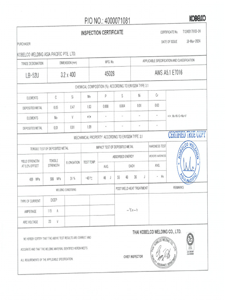 Kobelco Lb-52u Dia3.2 | PDF