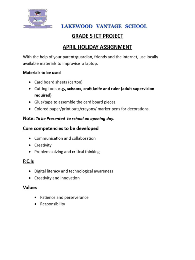 Grade 5 Ict Project | PDF