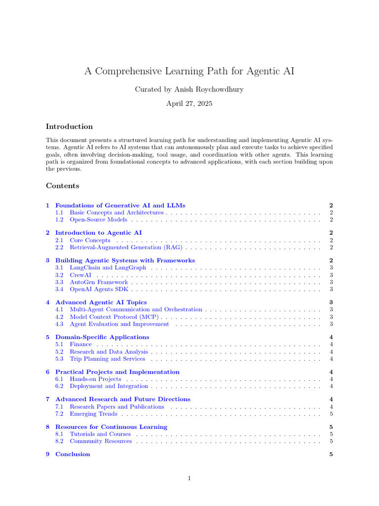 Agentic AI Learning Path | PDF | Information Technology | Computing