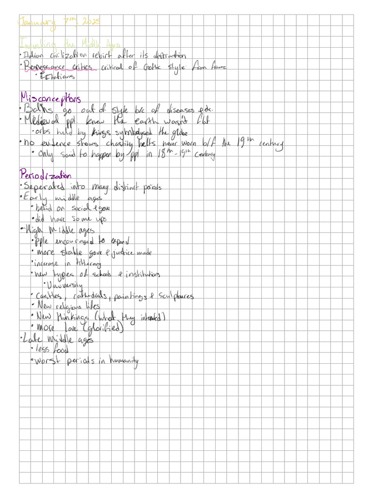 Class 1 - High Medieval Europe | PDF