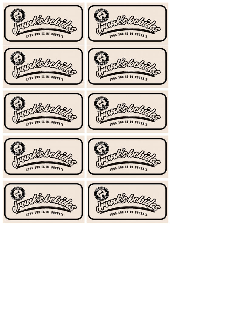 Sticker Drinks | PDF