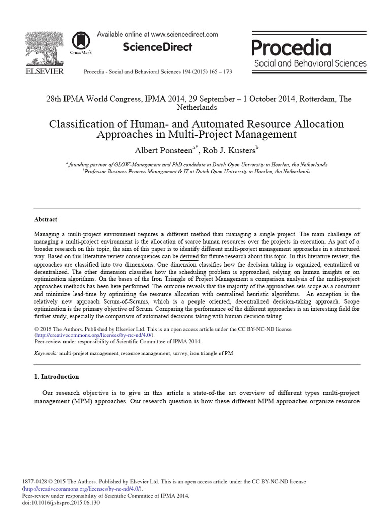 Classification of Human - and Automated Resource Allocation | PDF | Mathematical Optimization ...