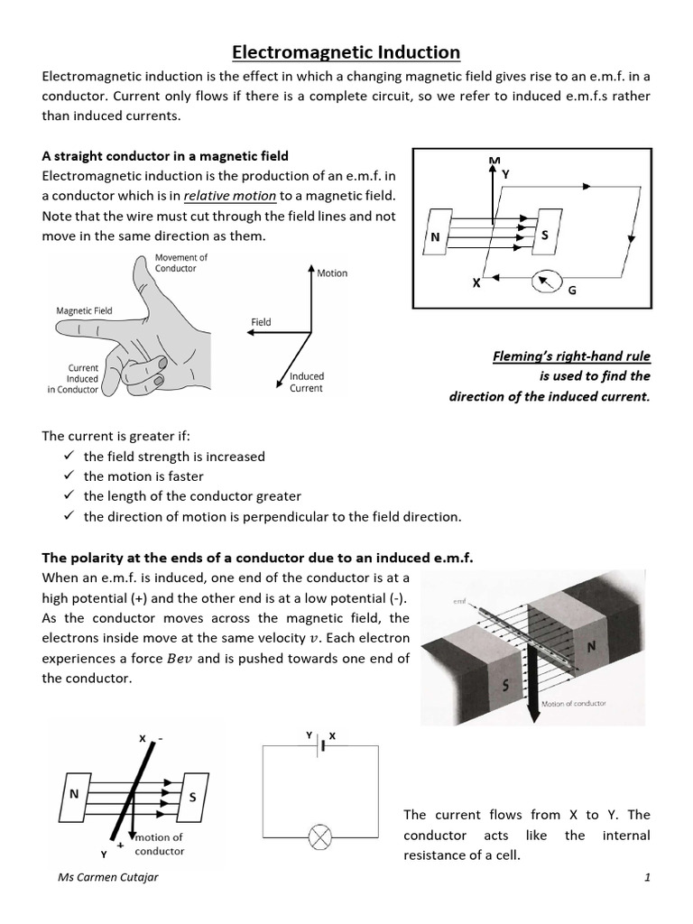 Electromagnetic Induction Explained | PDF | Inductance ...