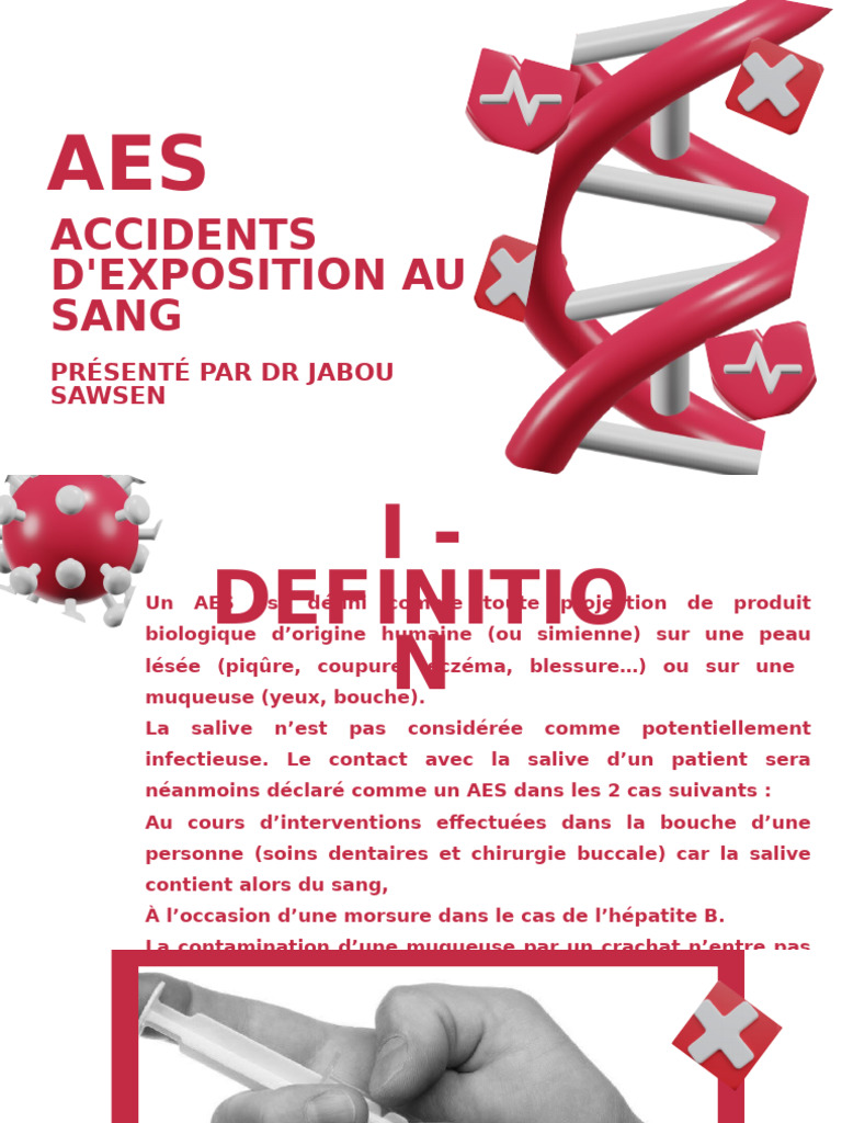 Accidents d'Exposition au Sang : Guide | PDF | Infection | Plaie