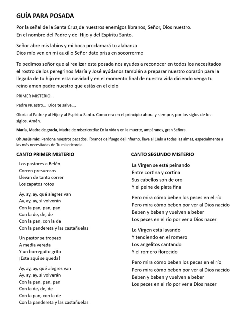 Guía para Posada | PDF | María, madre de Jesús | Cristo (título)