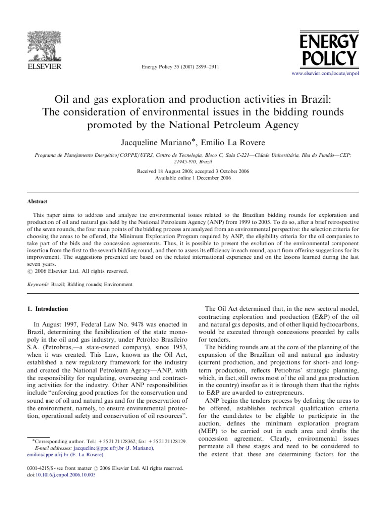 PAPER - Oil and Gas Exploration and Production Activities in Brazil ...