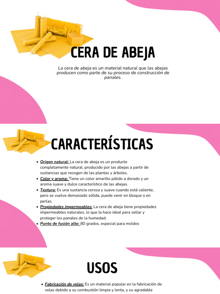 Propiedades de la Cera de Abeja | PDF | Cera | Vela