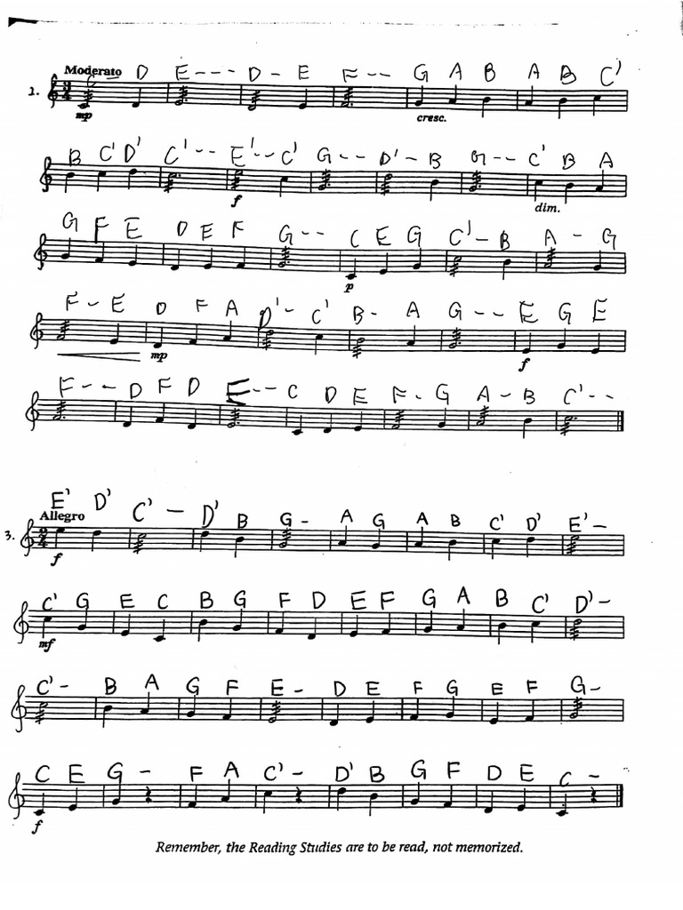 Study2&3 in C Major | PDF