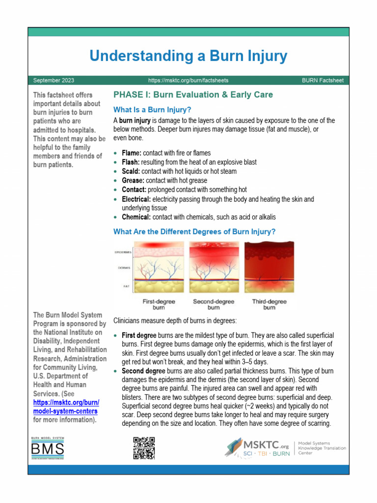 Burn Injury Overview and Care Guide | PDF | Burn | Scar
