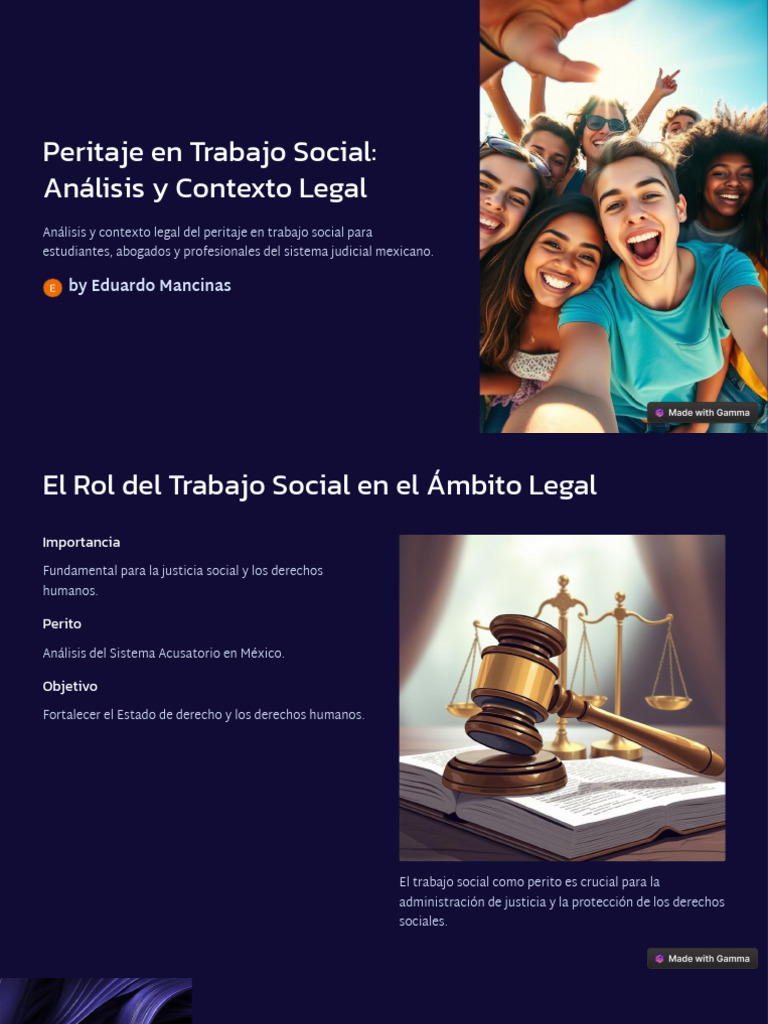 Peritaje en Trabajo Social Analisis y Contexto Legal | PDF | Trabajo Social | Experto
