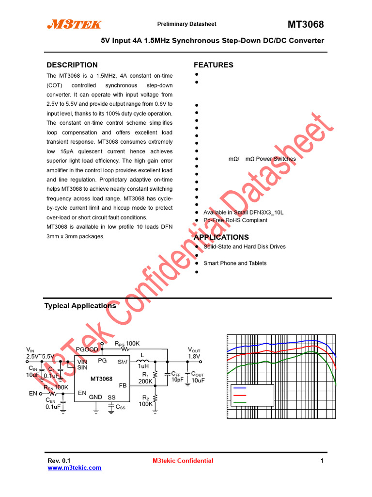 MT3068 PDS R0.1 20180430-Web | PDF | Electromagnetism | Electrical Circuits