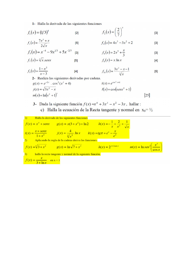 Practica Derivadas parte 1 | PDF