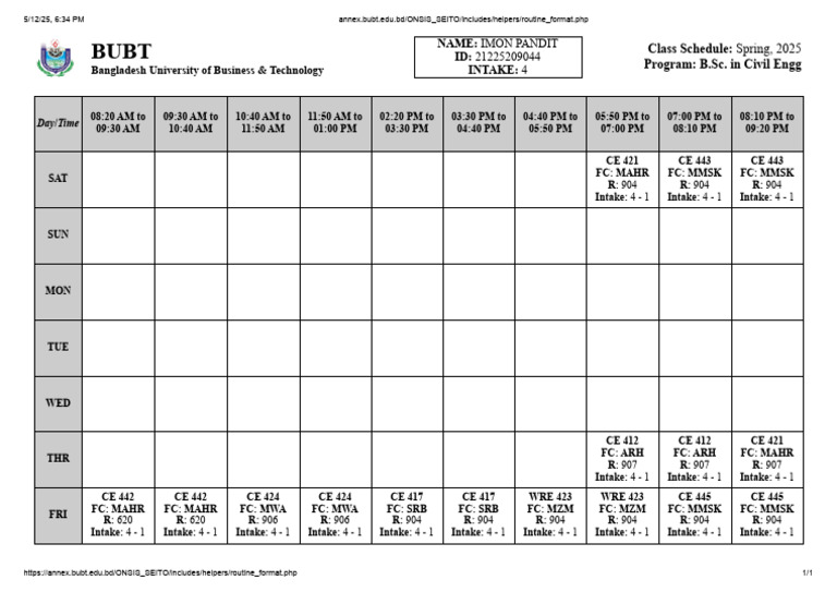 Annex - Bubt.edu - BD ONSIS SEITO Includes Helpers Routine Format - PHP ...
