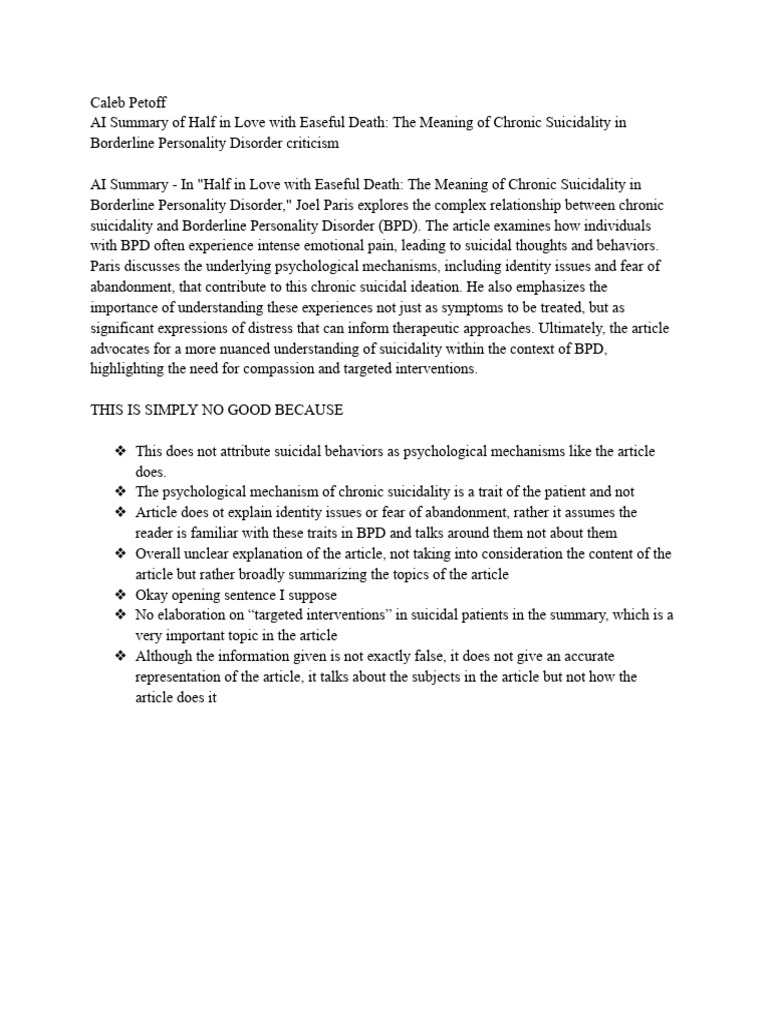 Criticism of AI Summary | PDF